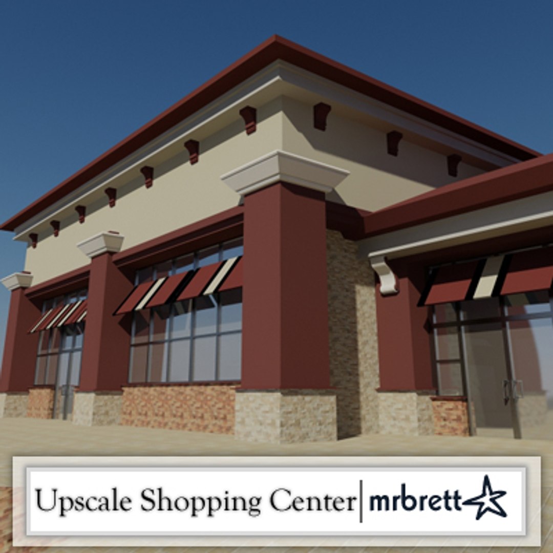 Upscale Shopping Center 3d Model