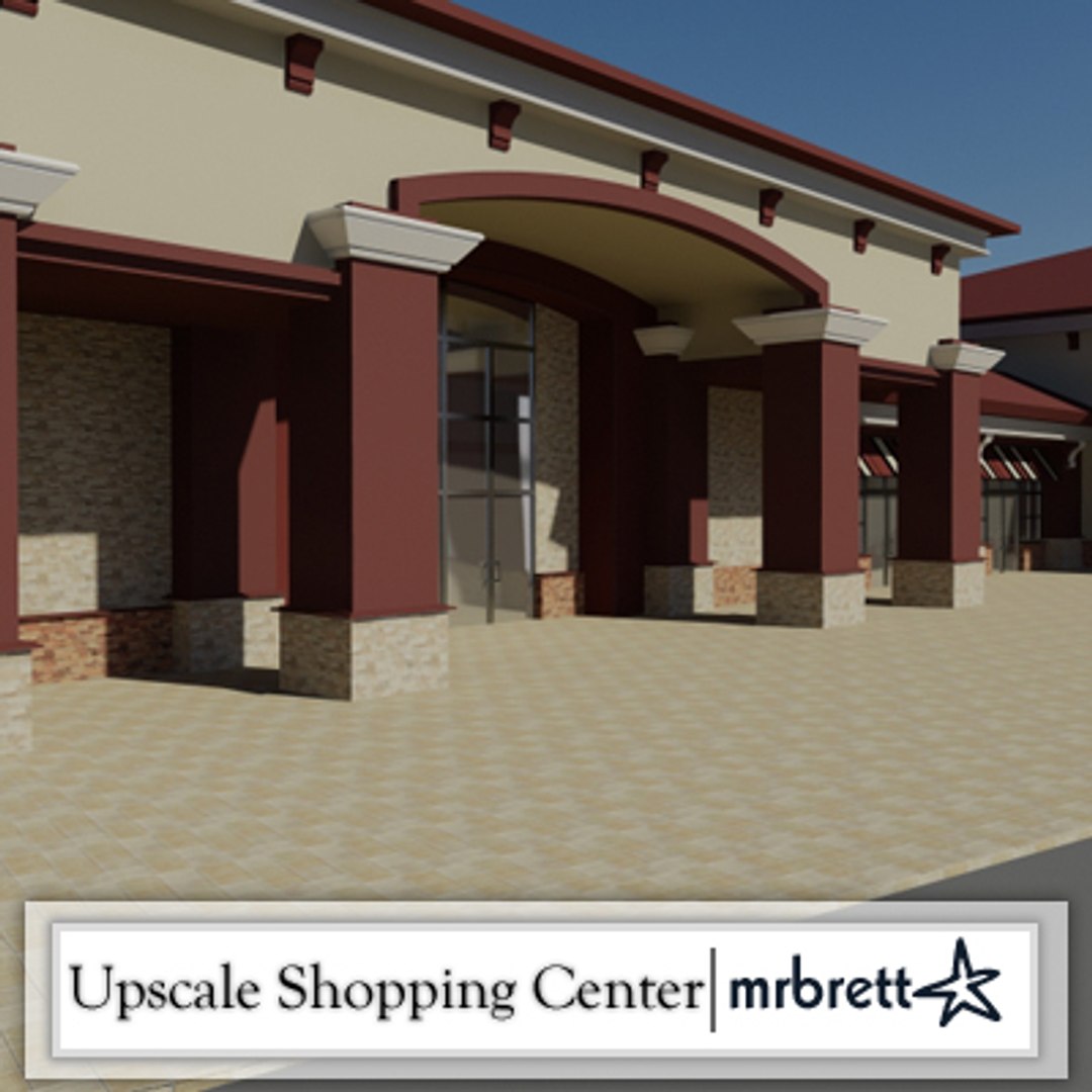 Upscale Shopping Center 3d Model