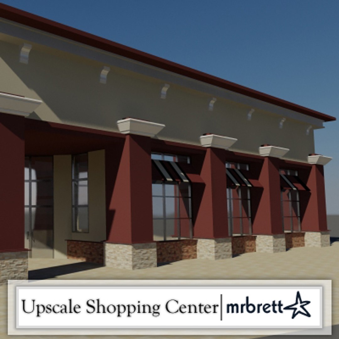 Upscale Shopping Center 3d Model
