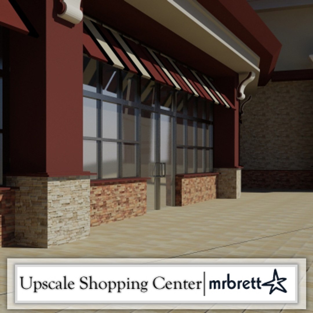 Upscale Shopping Center 3d Model