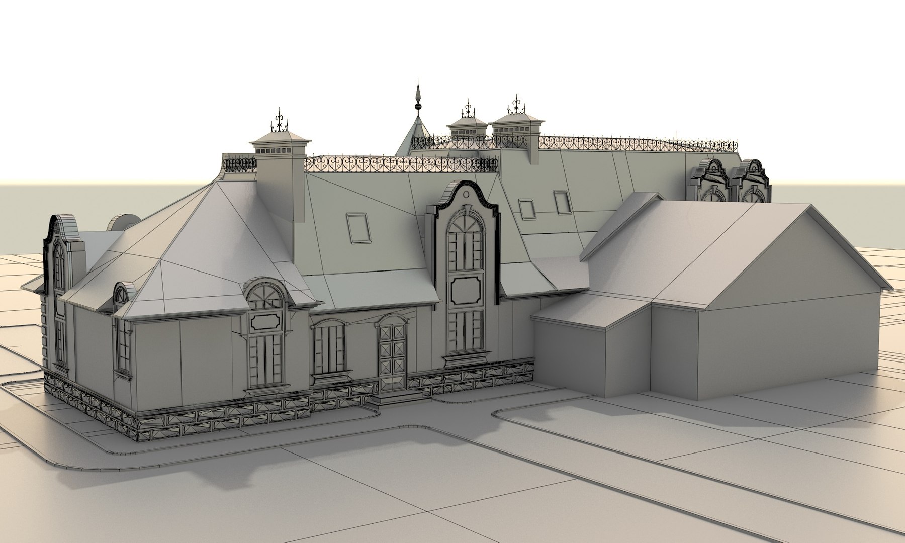 3d Model House Baroque