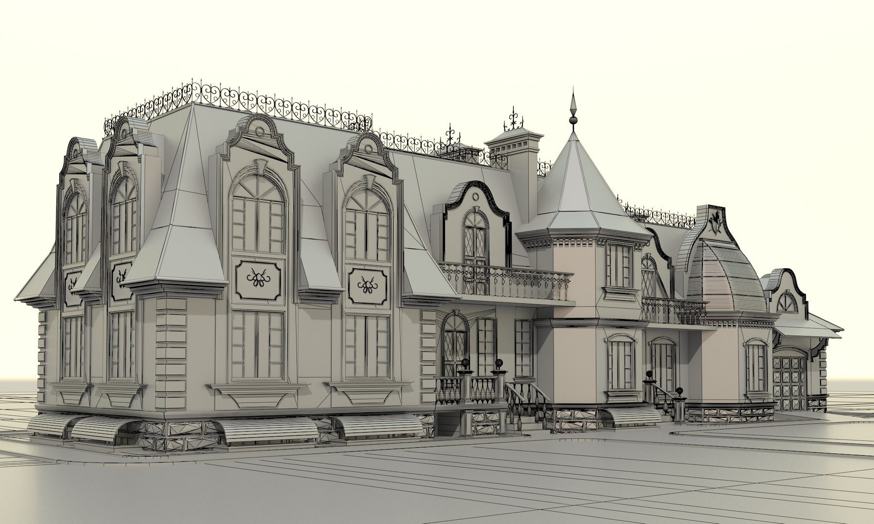 3d Model House Baroque