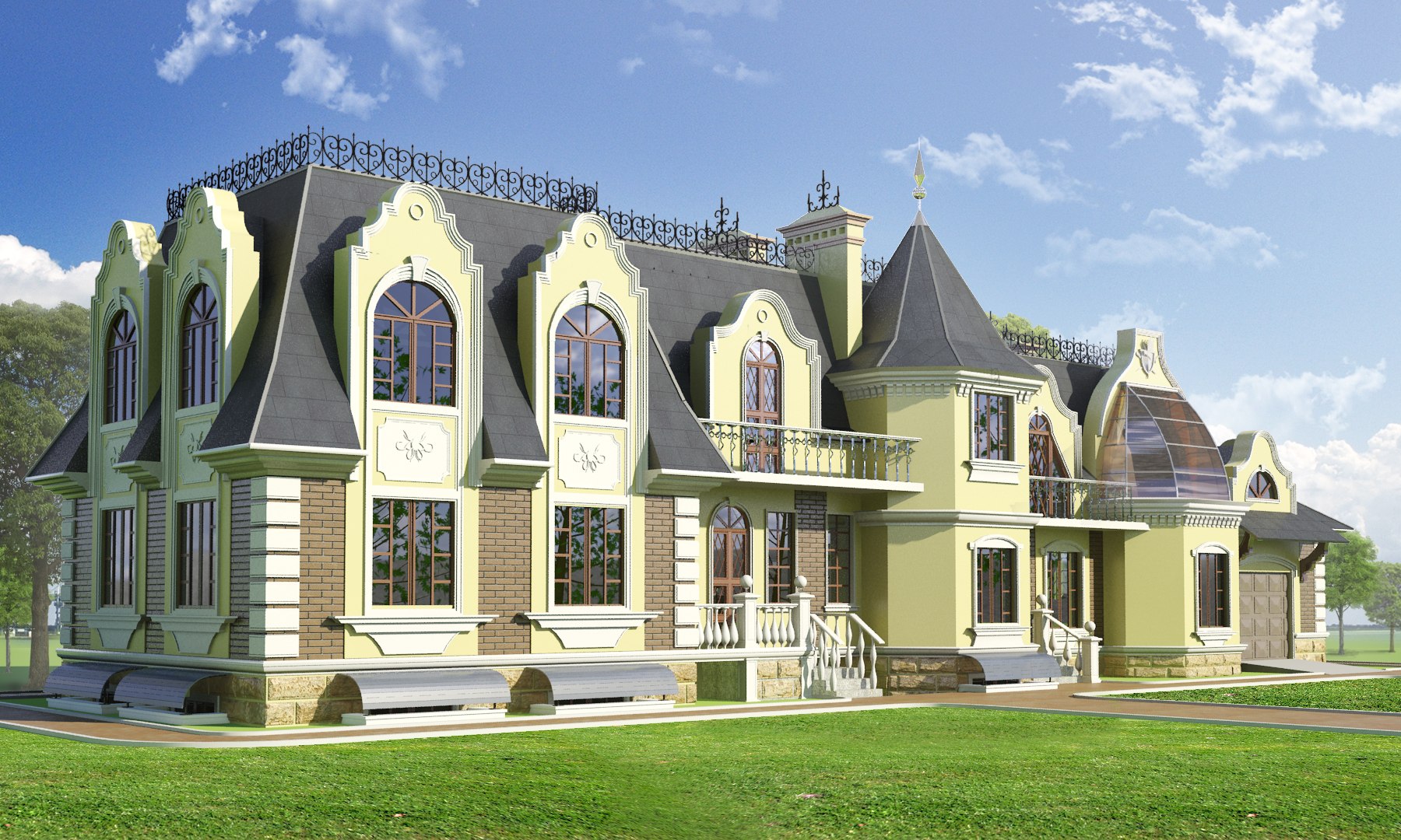 3d Model House Baroque