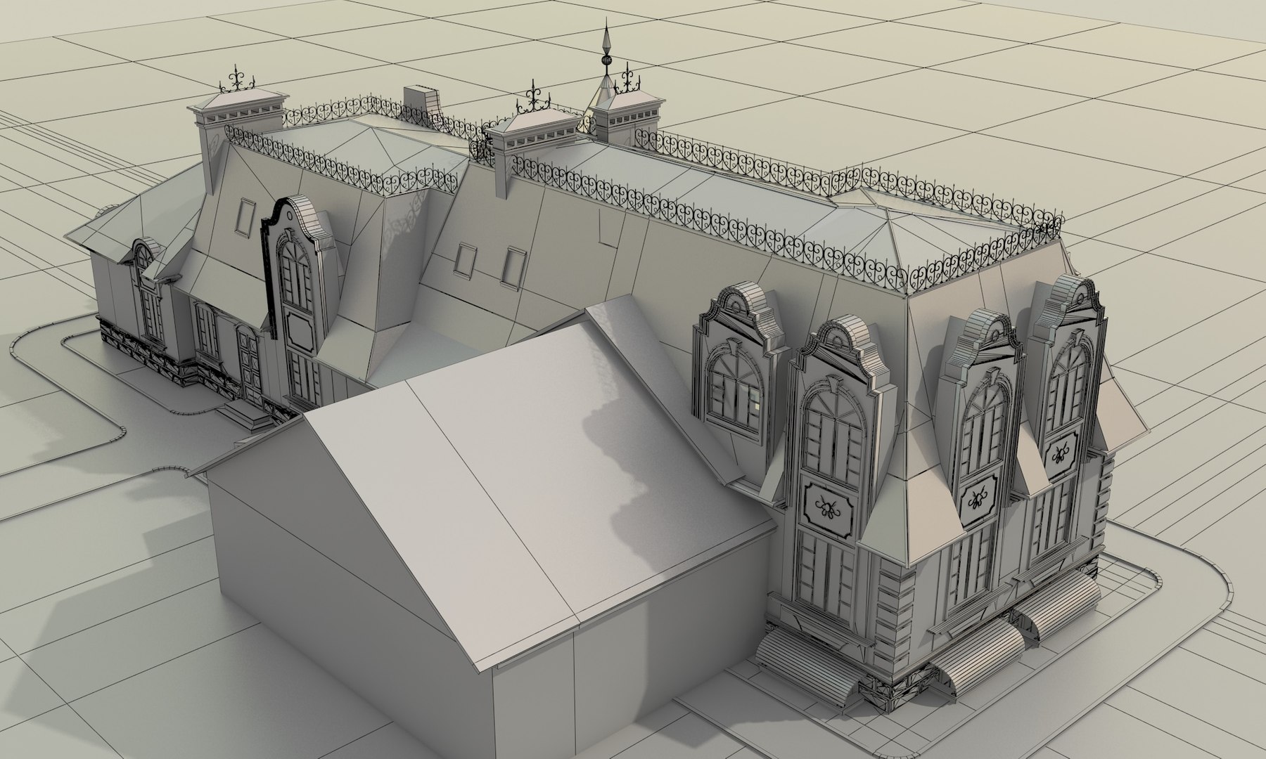 3d Model House Baroque