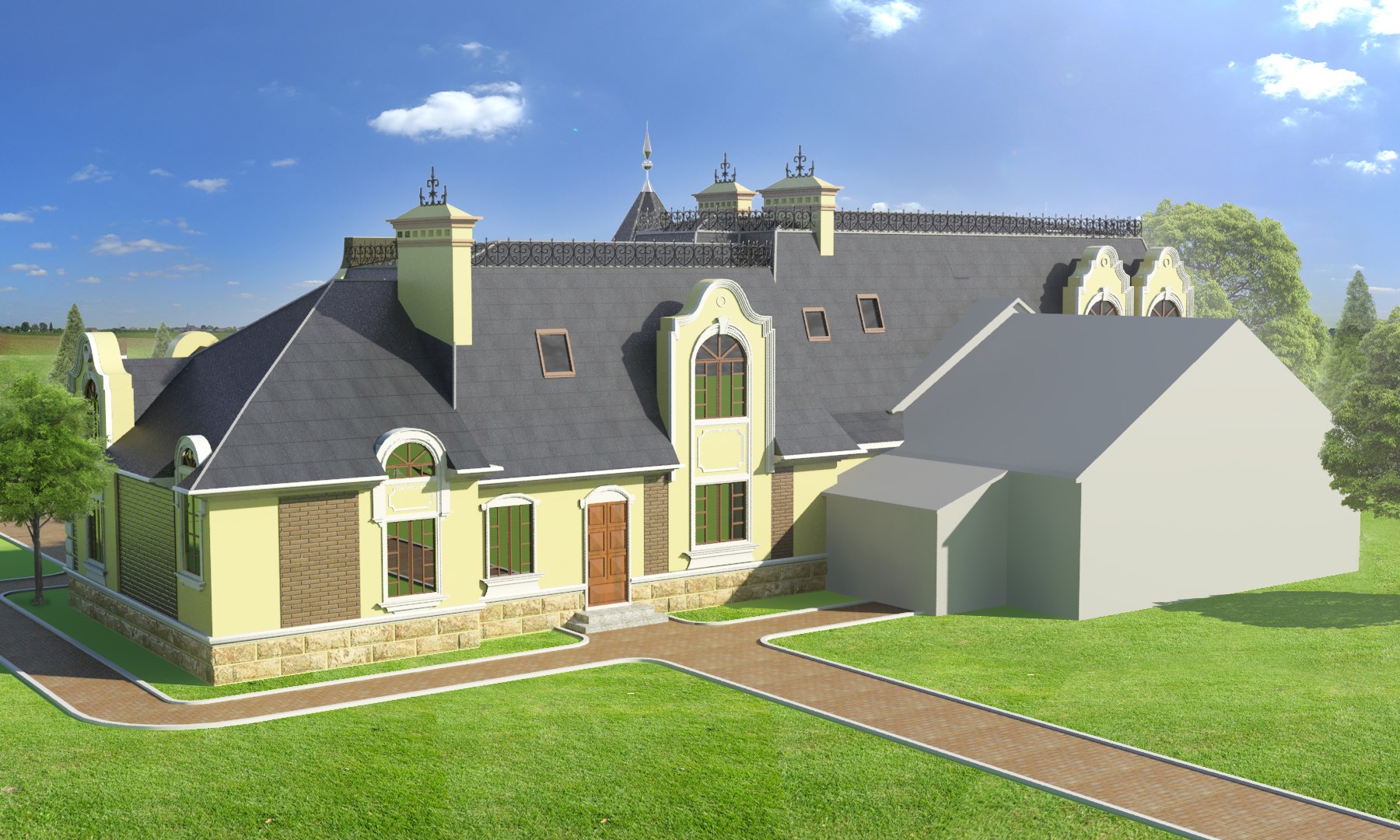 3d Model House Baroque