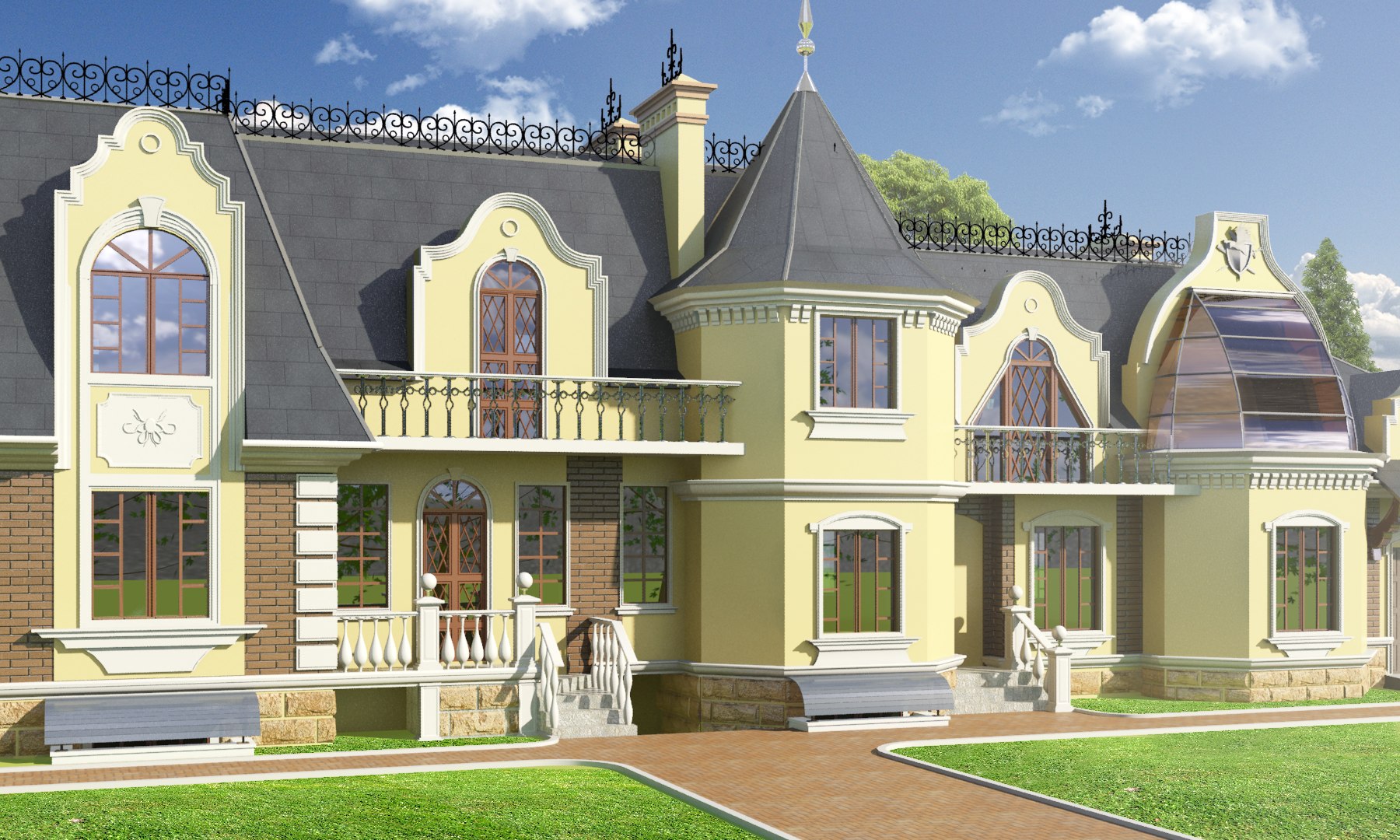 3d Model House Baroque