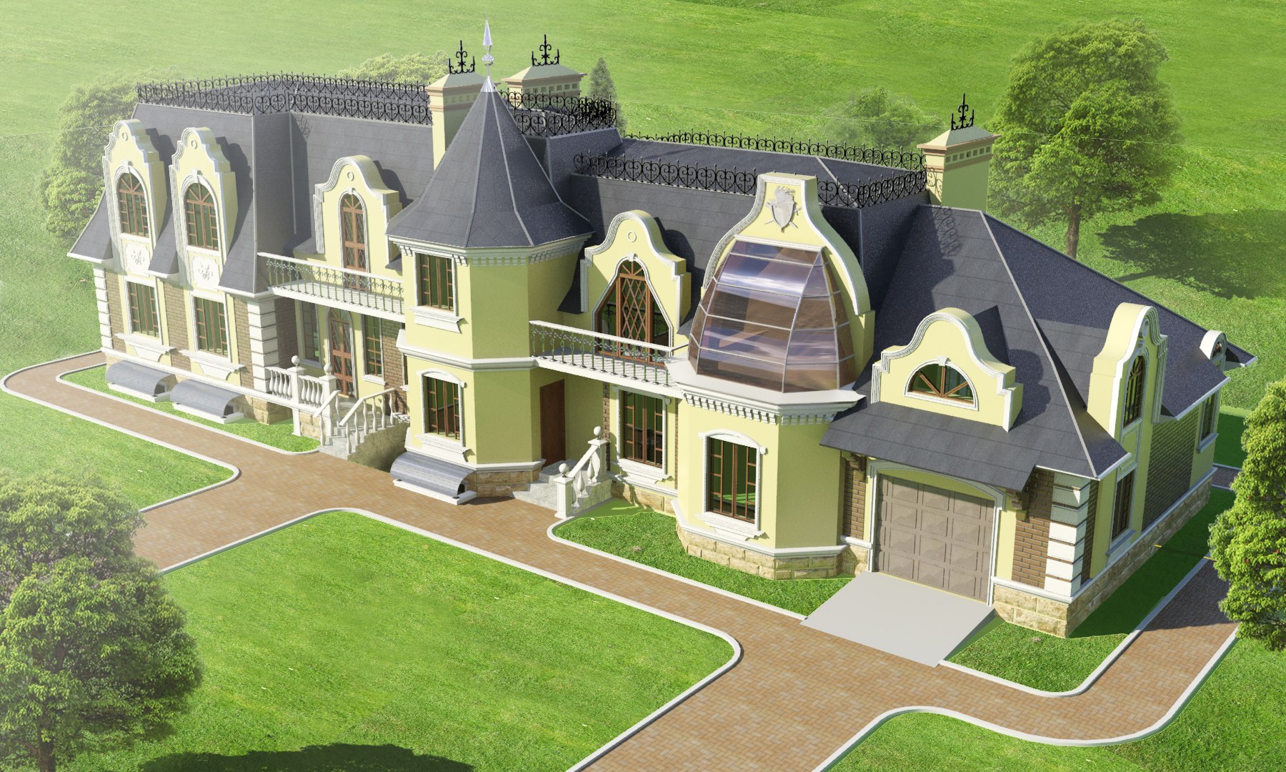 3d Model House Baroque