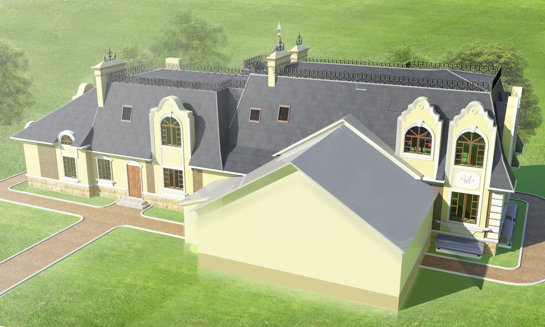 3d Model House Baroque