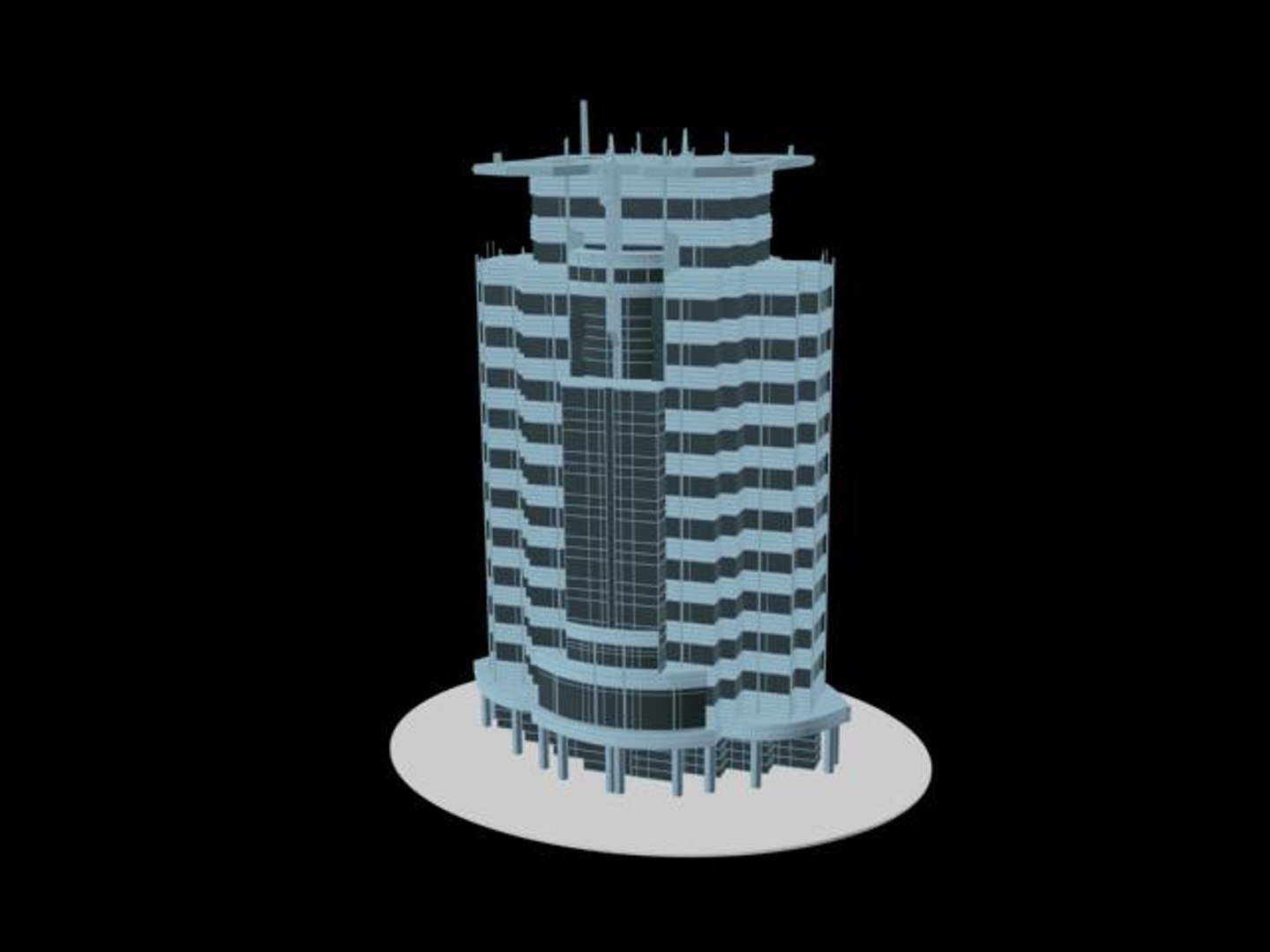 3d model of skyscraper tower