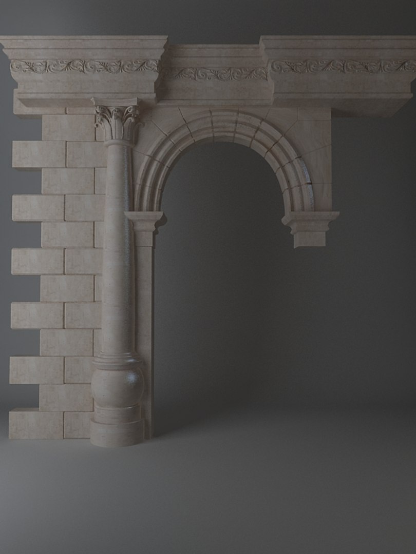 3D stone arch model - TurboSquid 584290