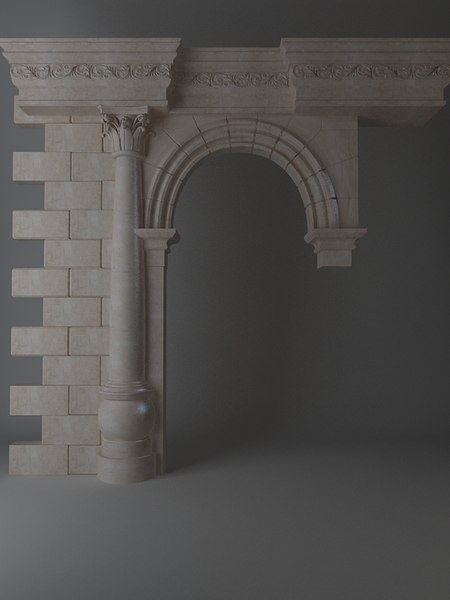 stone arch 3d max