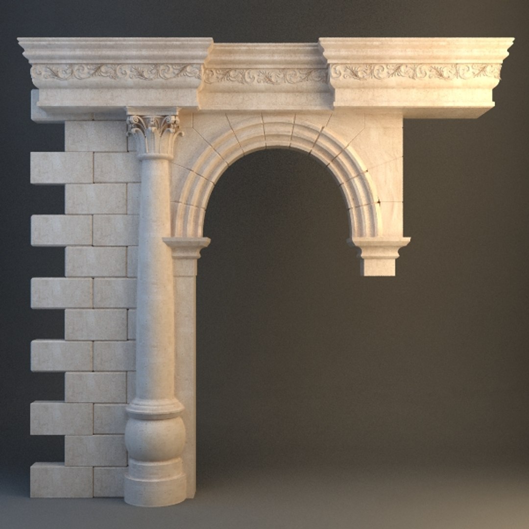3D stone arch model - TurboSquid 584290