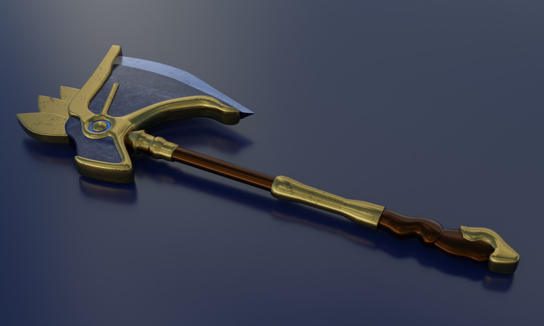 3D Fantasy Axe Battle Weapon PBR Model - TurboSquid 1996078