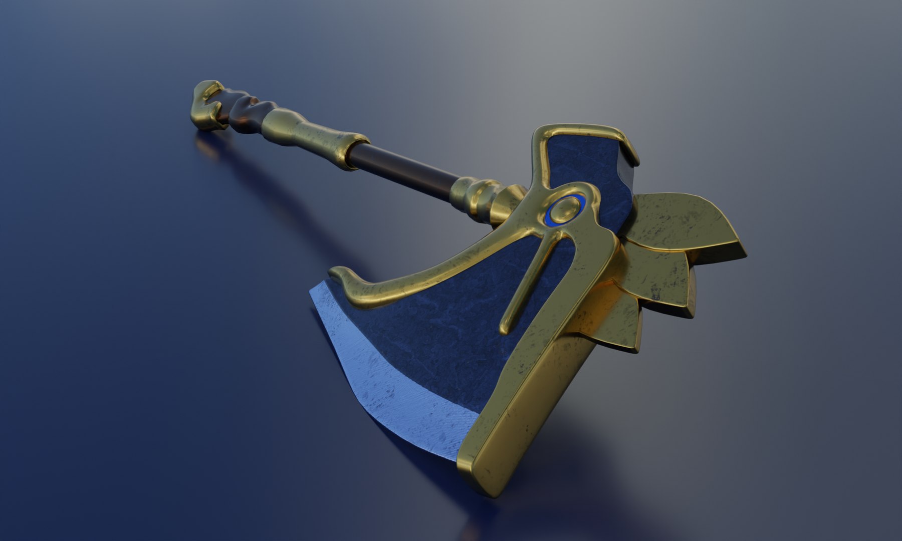 3D Fantasy Axe Battle Weapon PBR Model - TurboSquid 1996078