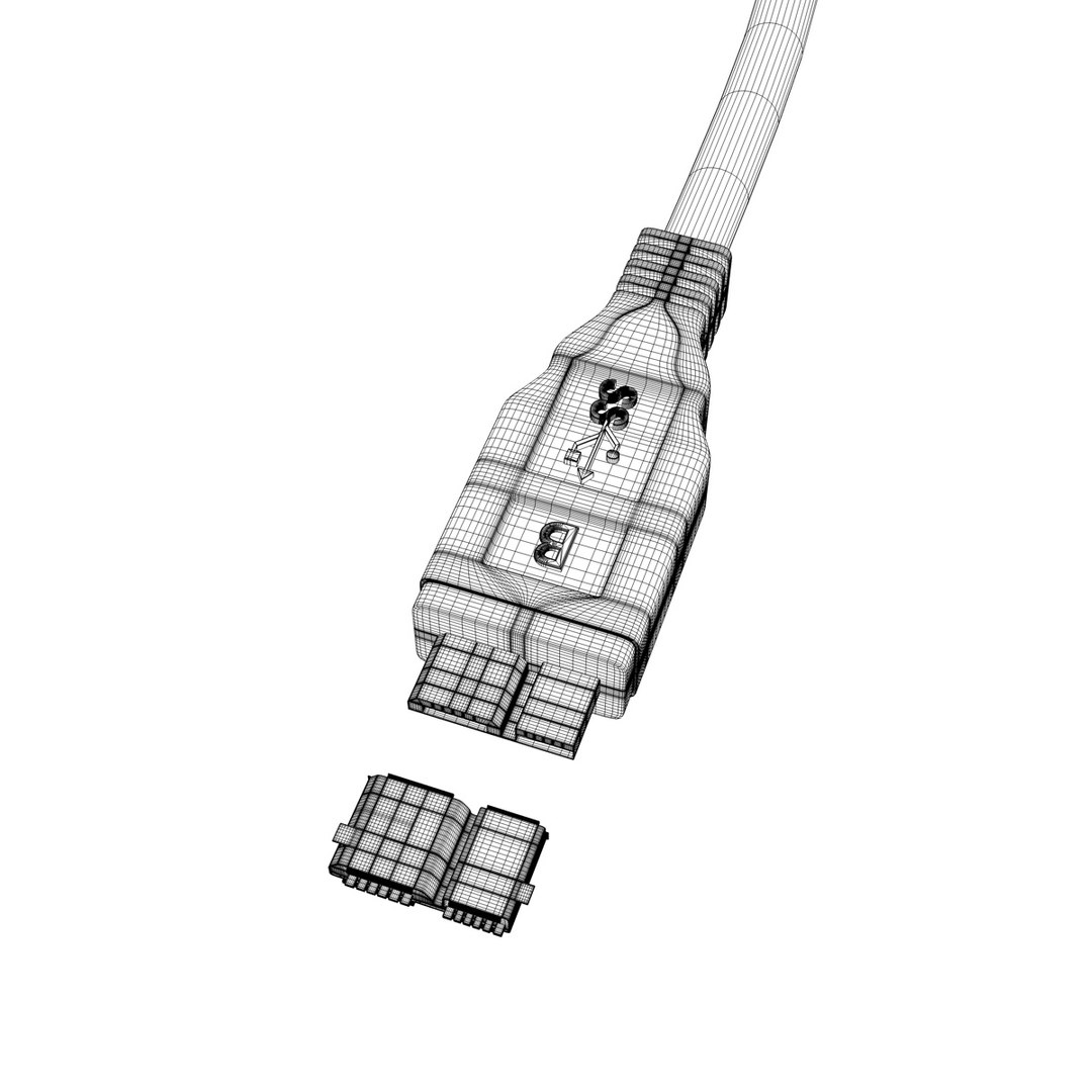 3d model usb connectors pack