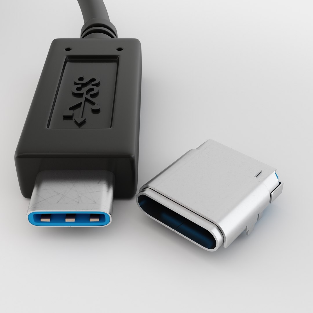 3d model usb connectors pack