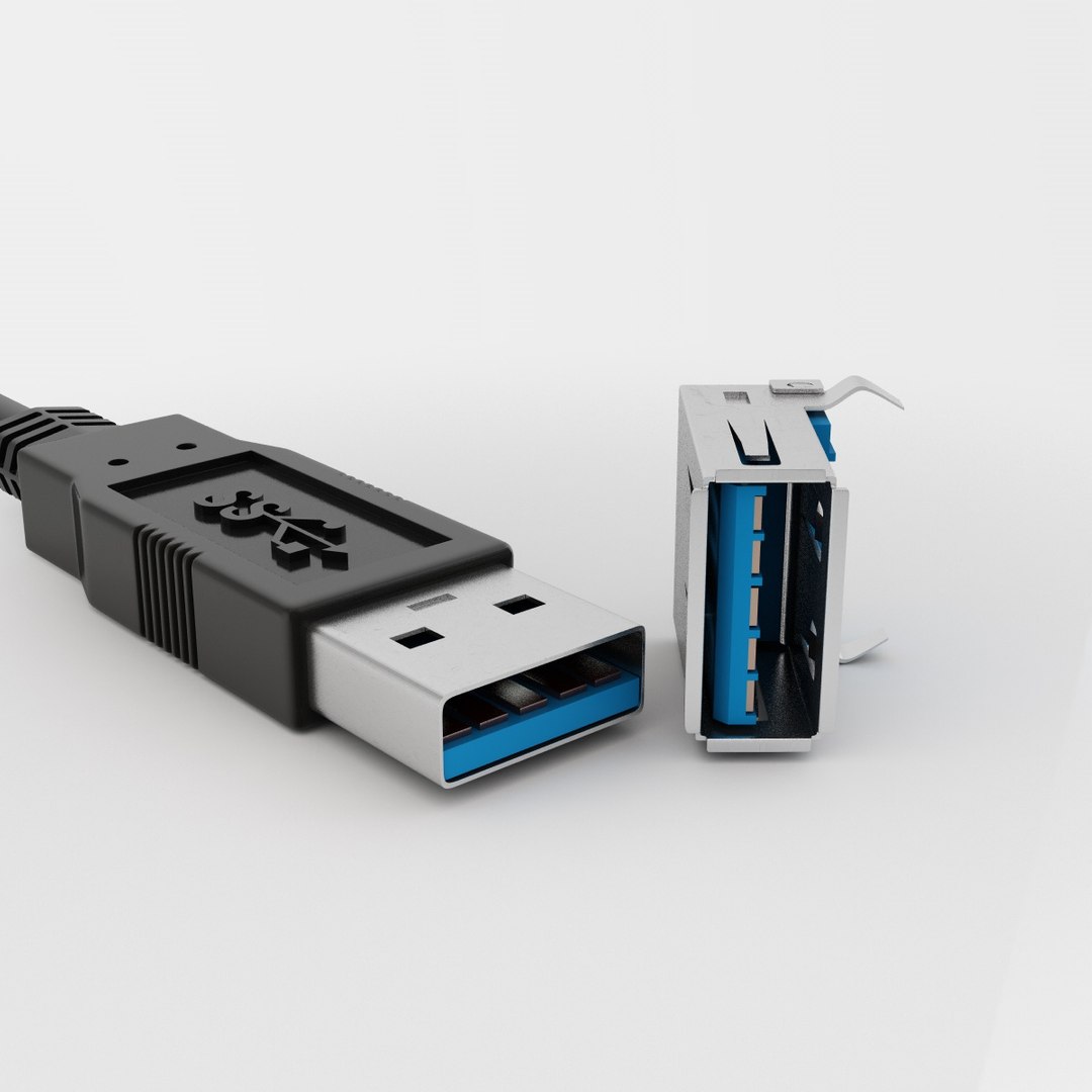 3d model usb connectors pack
