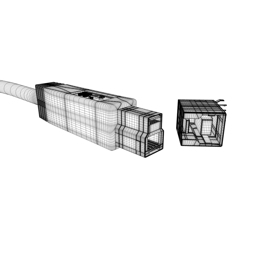 3d model usb connectors pack