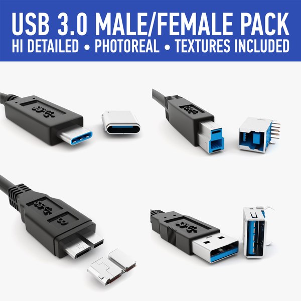 3d model of usb type