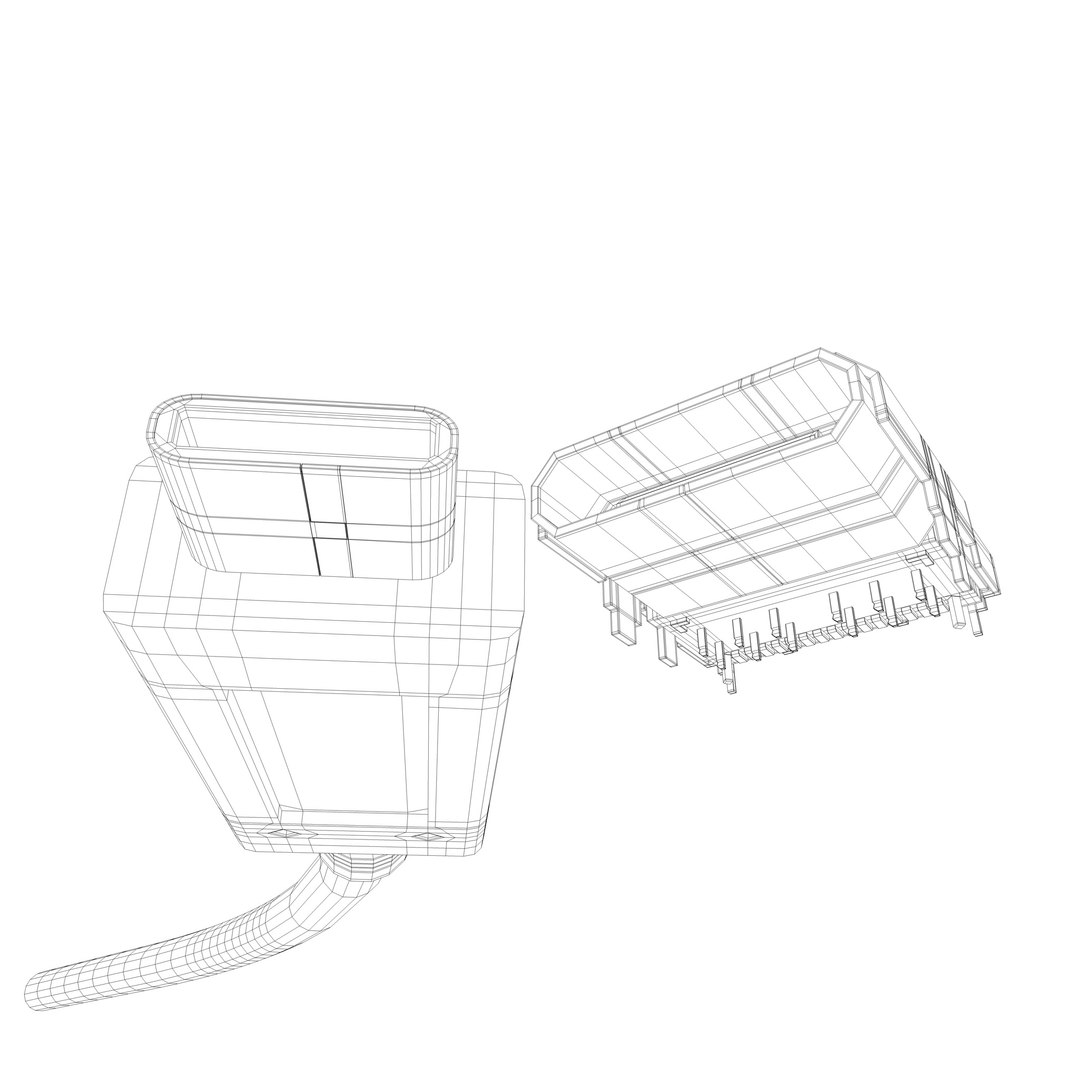 3d model usb connectors pack