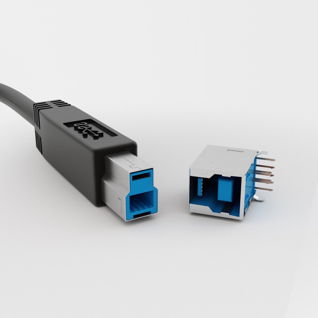 3d model usb connectors pack