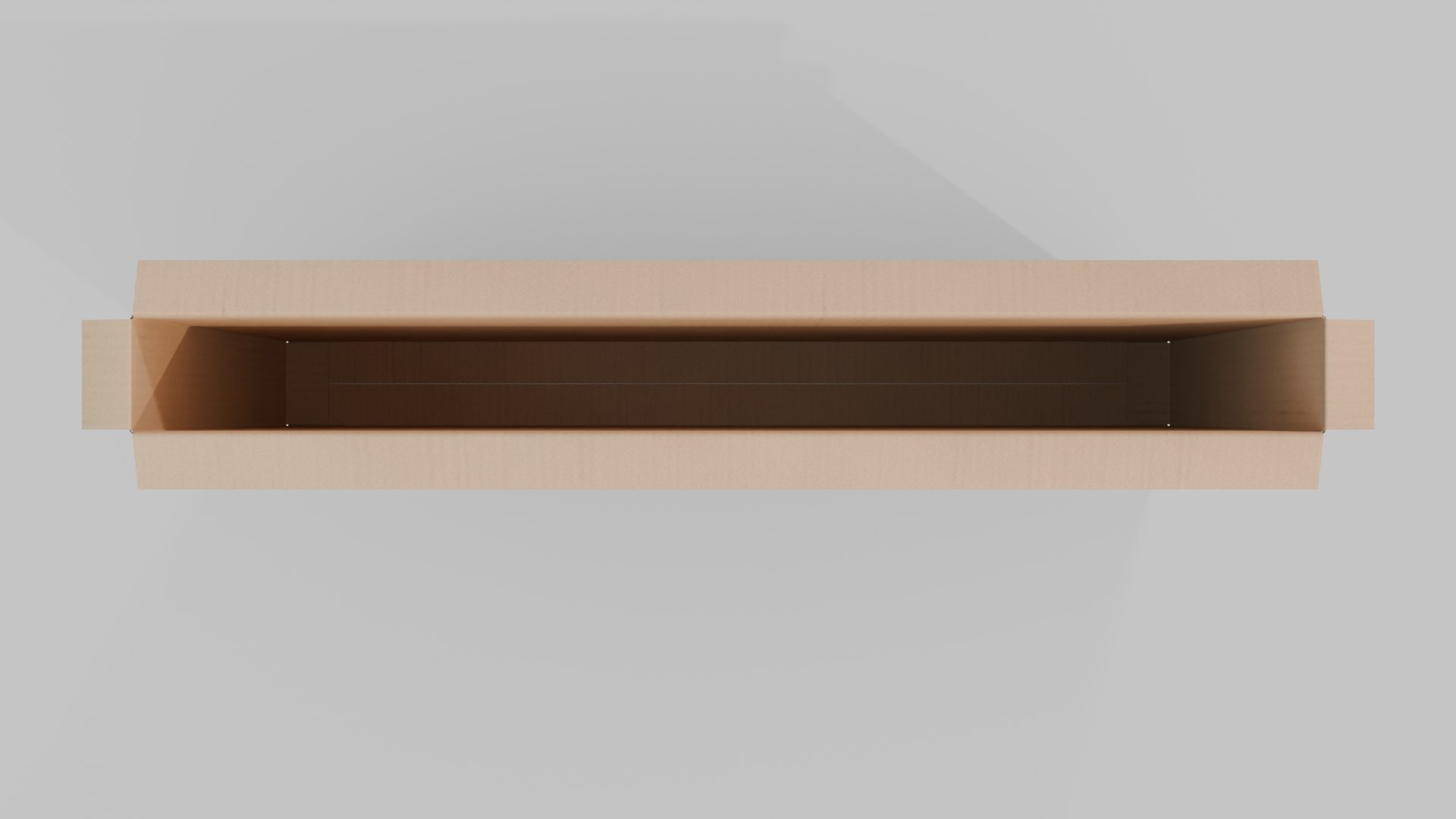 3D Model Cardboard Long Deep Box - Rigged And Fully Customizable ...