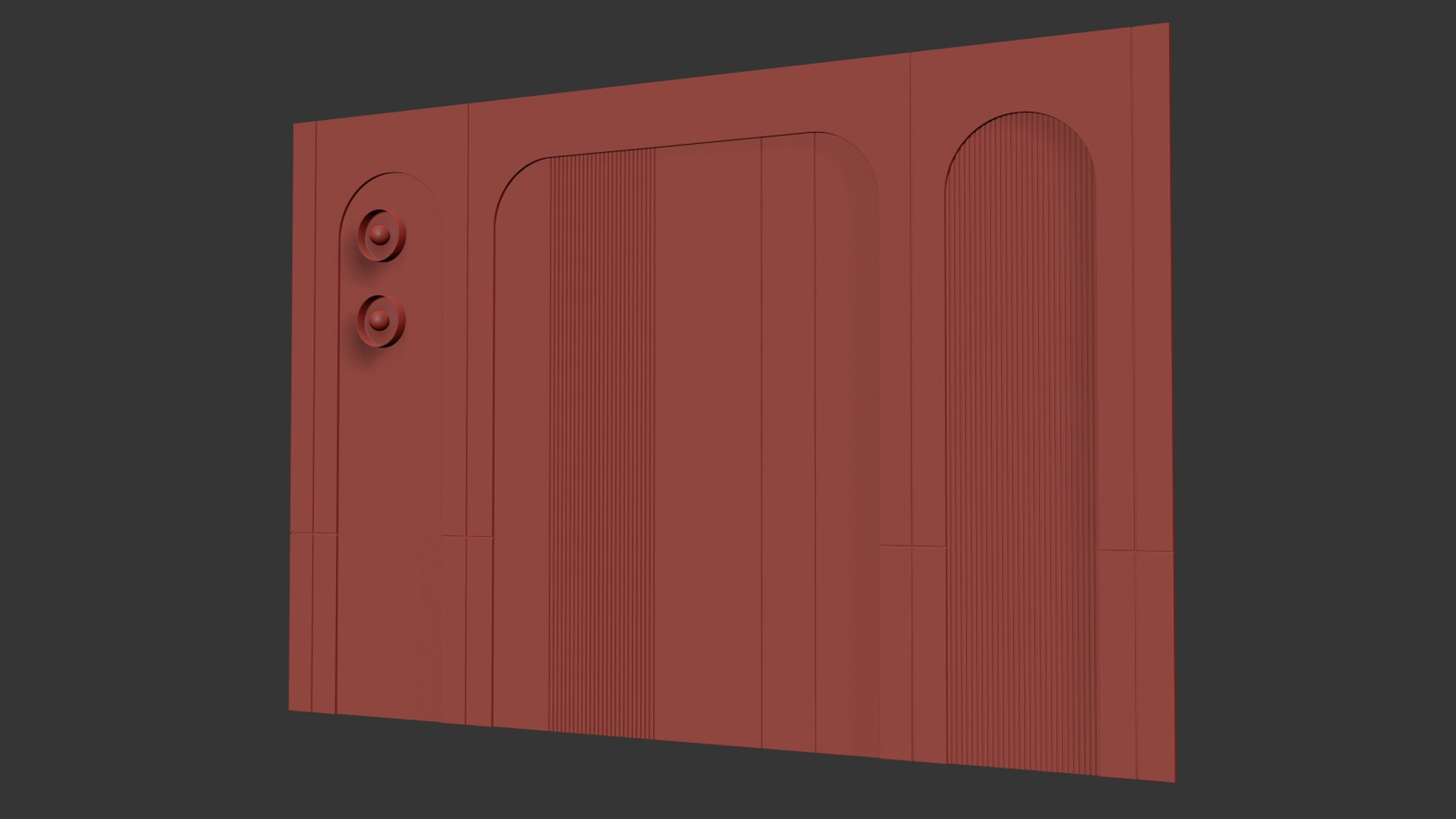 Wall Arc Panel 01 3D - TurboSquid 2287513