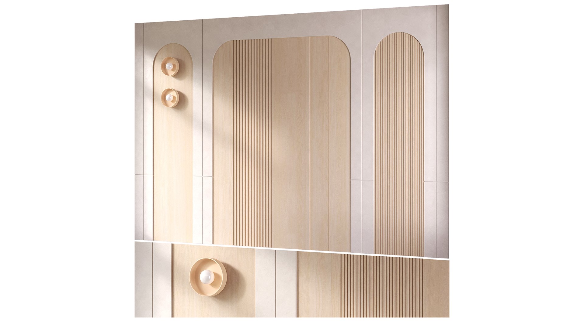 Wall Arc Panel 01 3D - TurboSquid 2287513