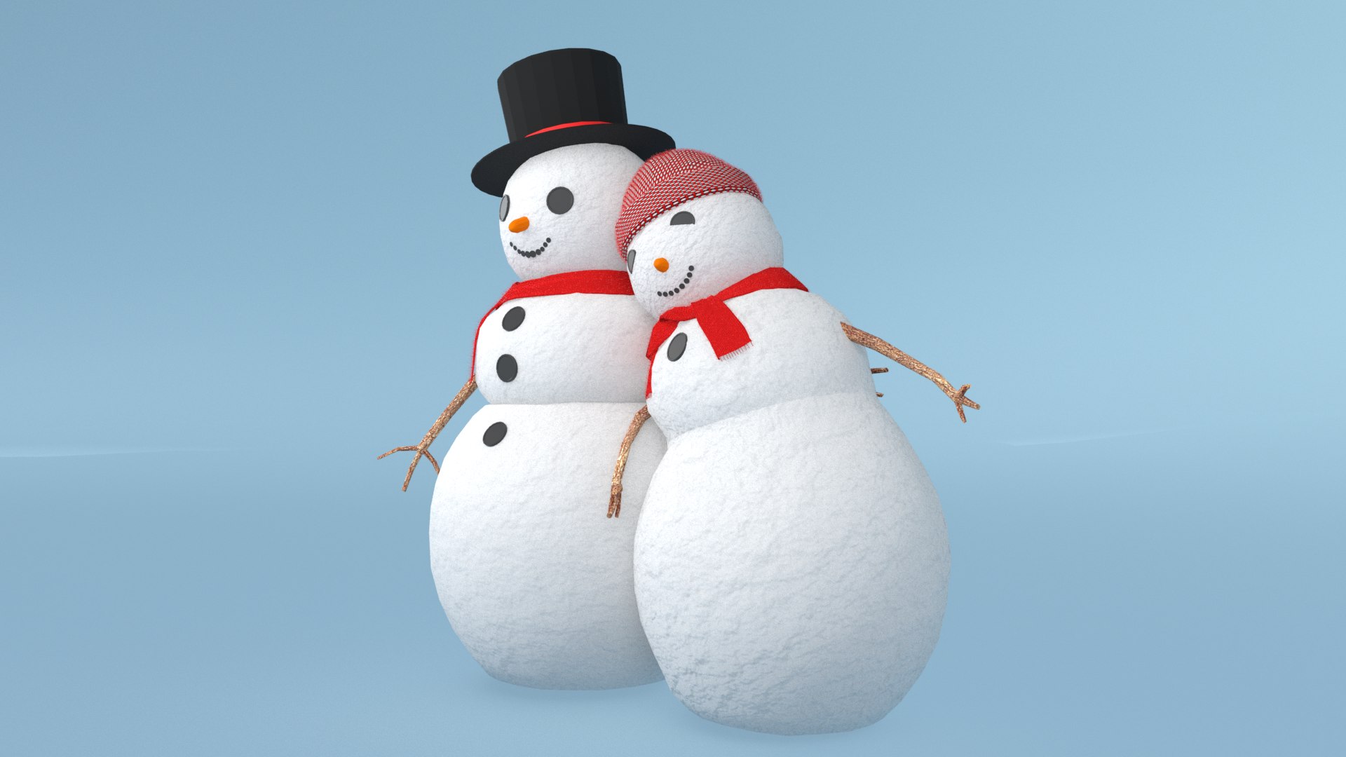 Snow Man 3D Model Pack Low-poly 3D Model - TurboSquid 1821432