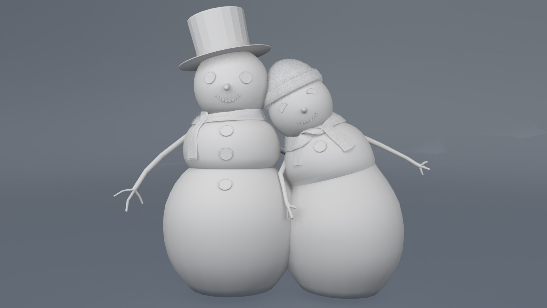 Snow Man 3D Model Pack Low-poly 3D Model - TurboSquid 1821432