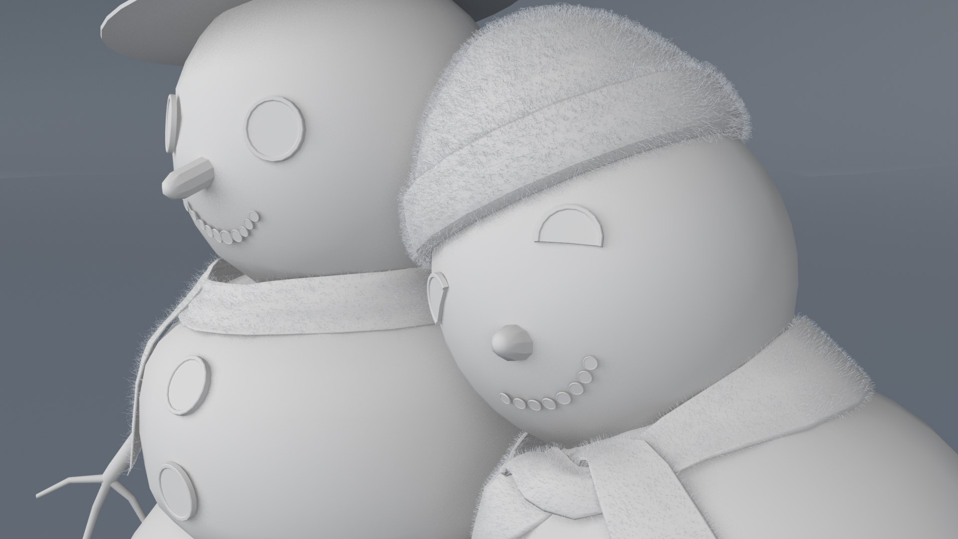 Snow Man 3D Model Pack Low-poly 3D Model - TurboSquid 1821432