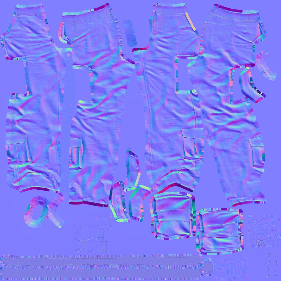 3D Baggy Cargo Pants - TurboSquid 1903231