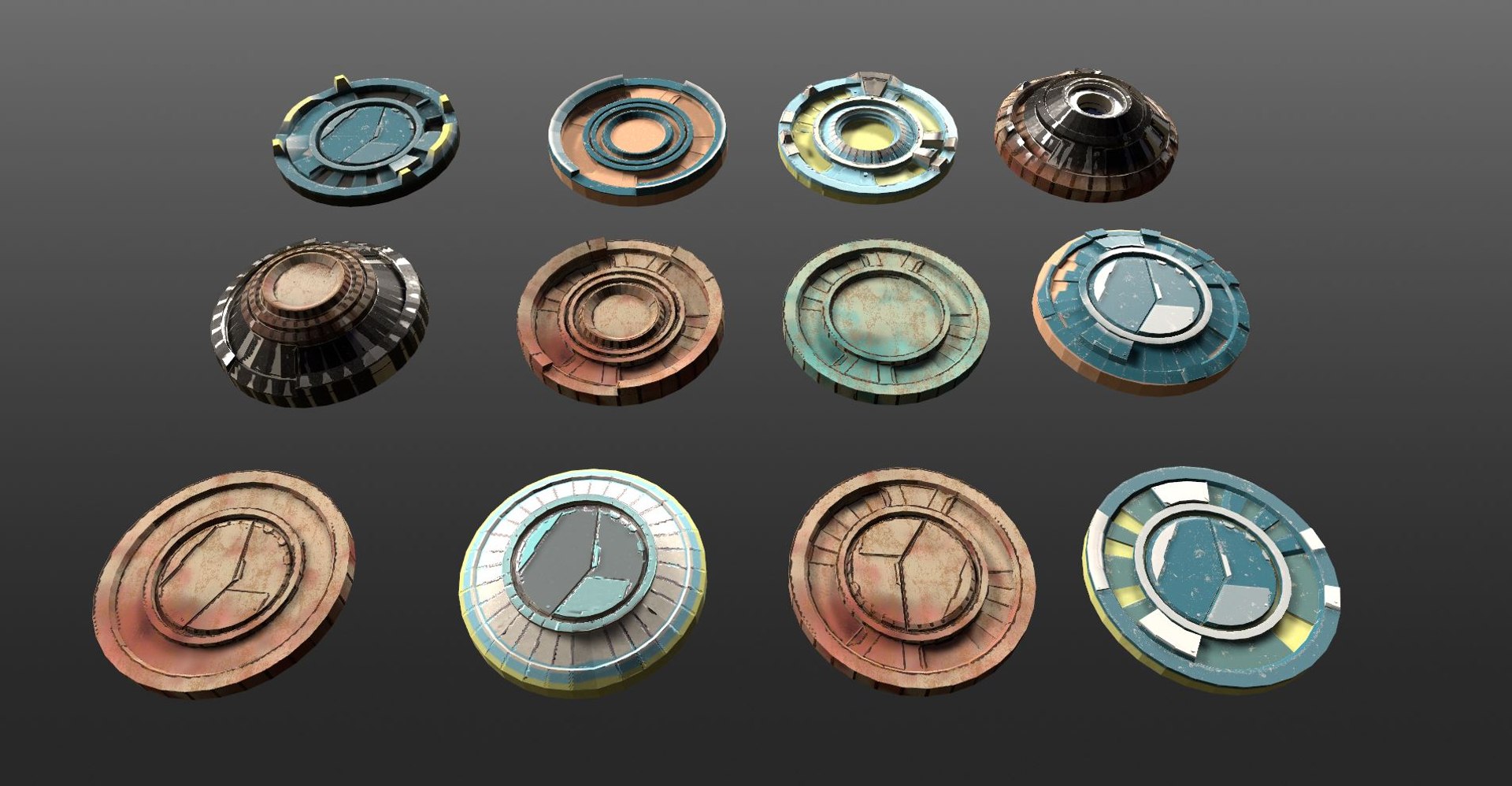 Mech HUD COMPONENTS KITBASH Display Stand Base Low-poly 3D - TurboSquid ...