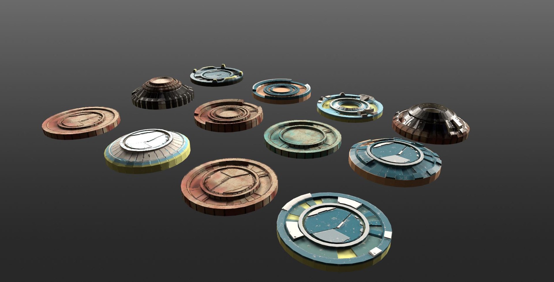 Mech HUD COMPONENTS KITBASH Display Stand Base Low-poly 3D - TurboSquid ...