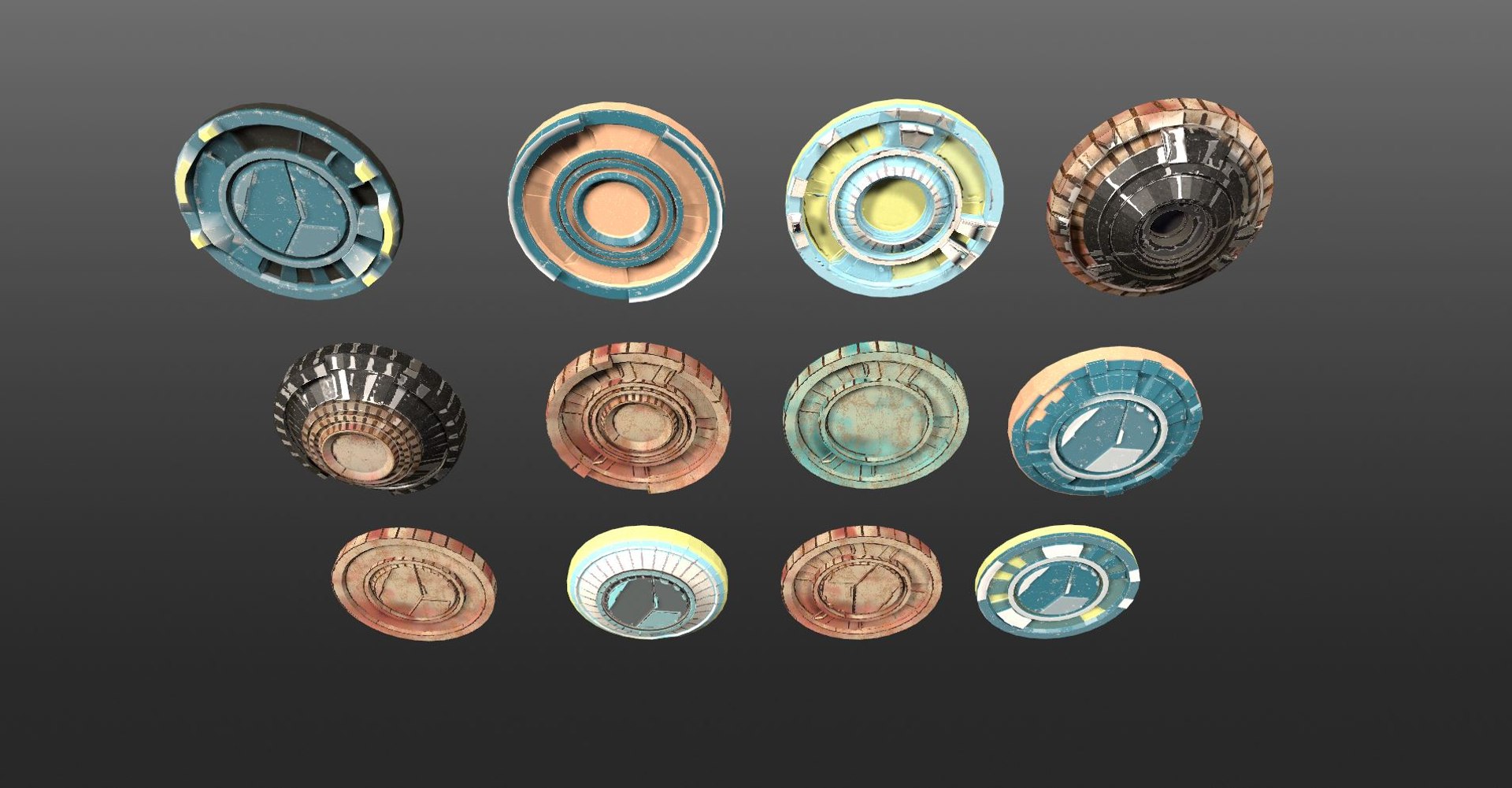 Mech HUD COMPONENTS KITBASH Display Stand Base Low-poly 3D - TurboSquid ...