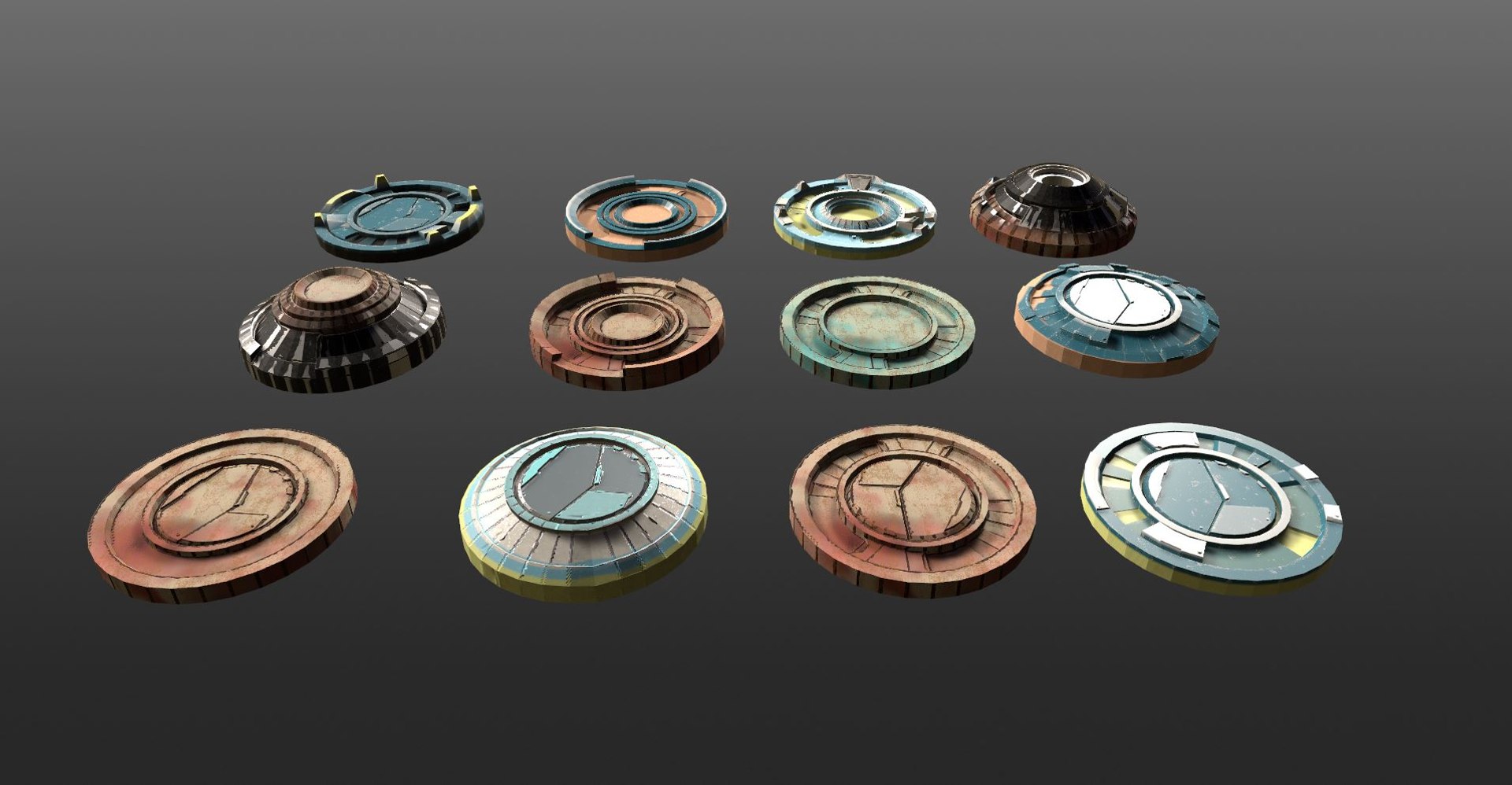 Mech HUD COMPONENTS KITBASH Display Stand Base Low-poly 3D - TurboSquid ...