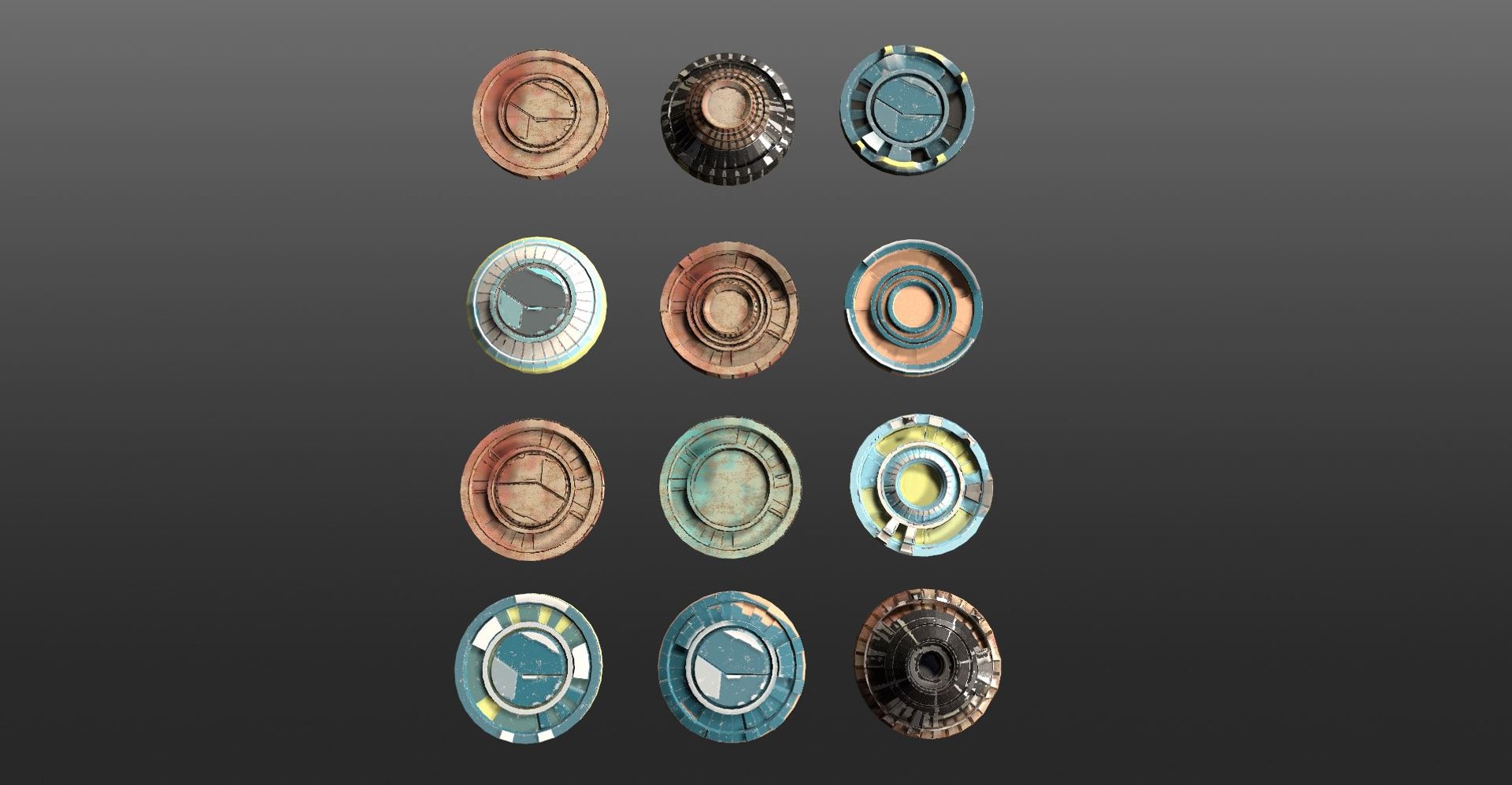 Mech HUD COMPONENTS KITBASH Display Stand Base Low-poly 3D - TurboSquid ...