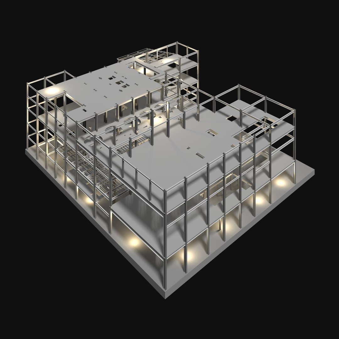 Factory Structure In Plan Cut 25i05 3D Model - TurboSquid 2342953