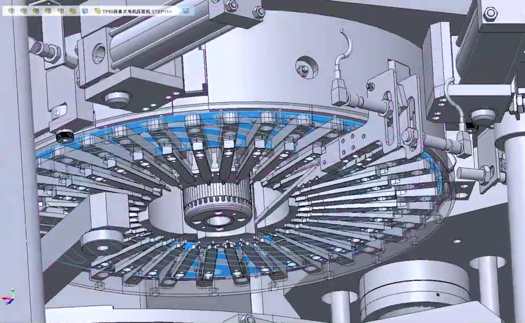 Automatic Turntable Wire Press Machine For Motor Wiring Assembly 3D ...