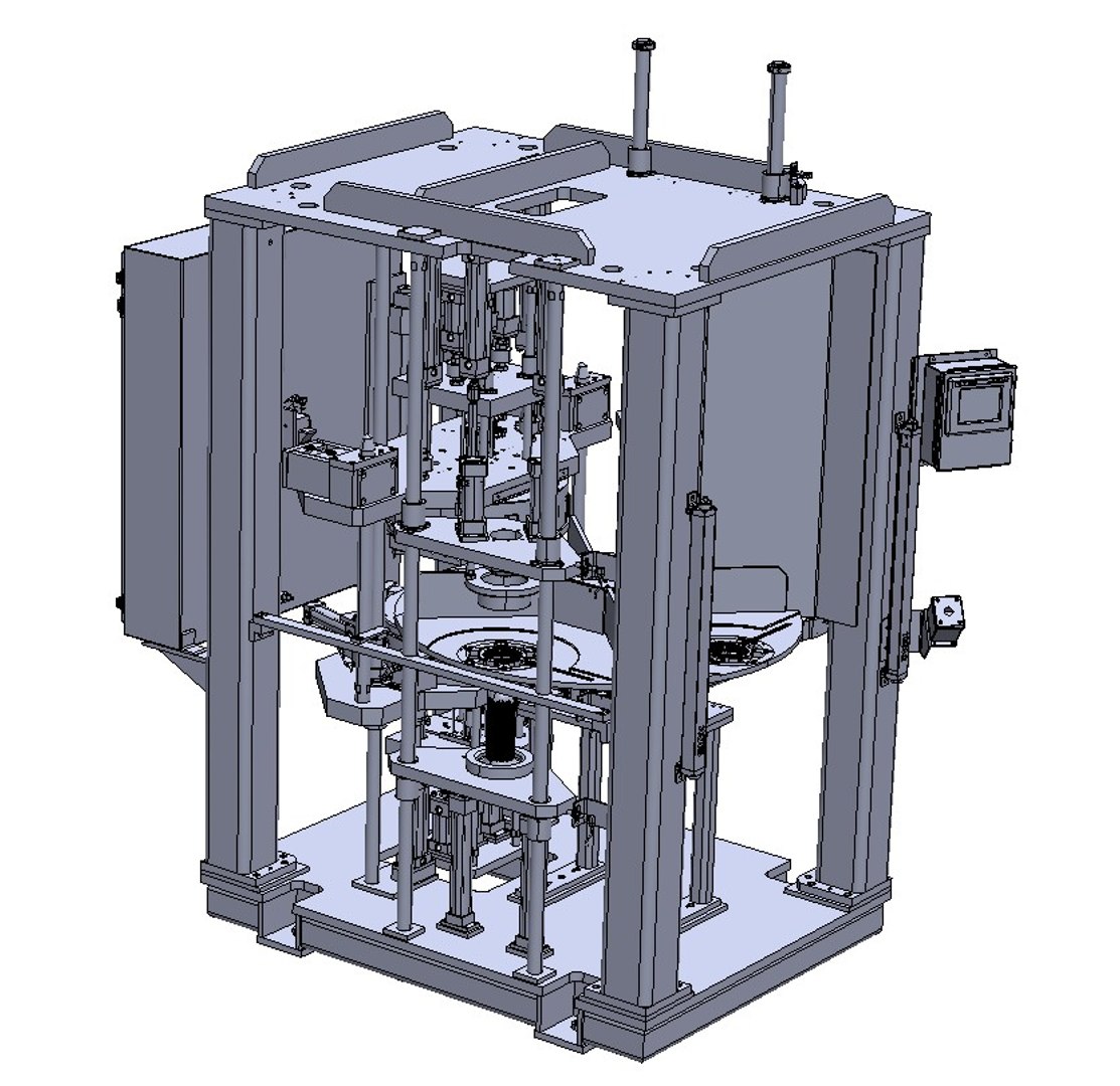 Automatic Turntable Wire Press Machine For Motor Wiring Assembly 3D ...
