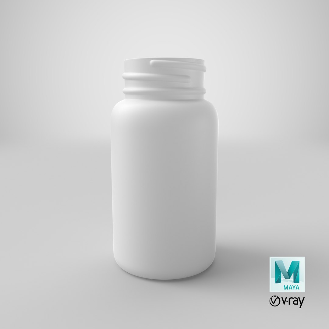 3D plastic bottle pharma 500ml model - TurboSquid 1607897