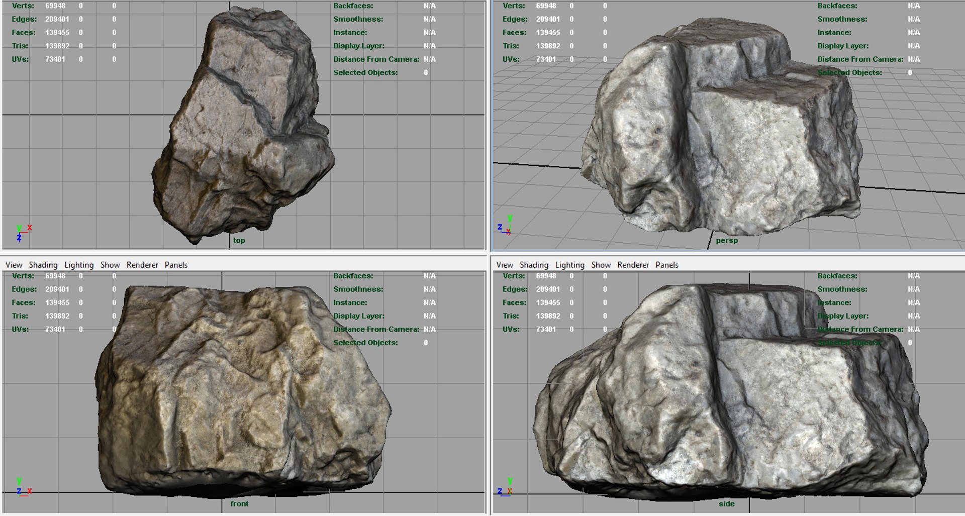 realistic stone 3d model