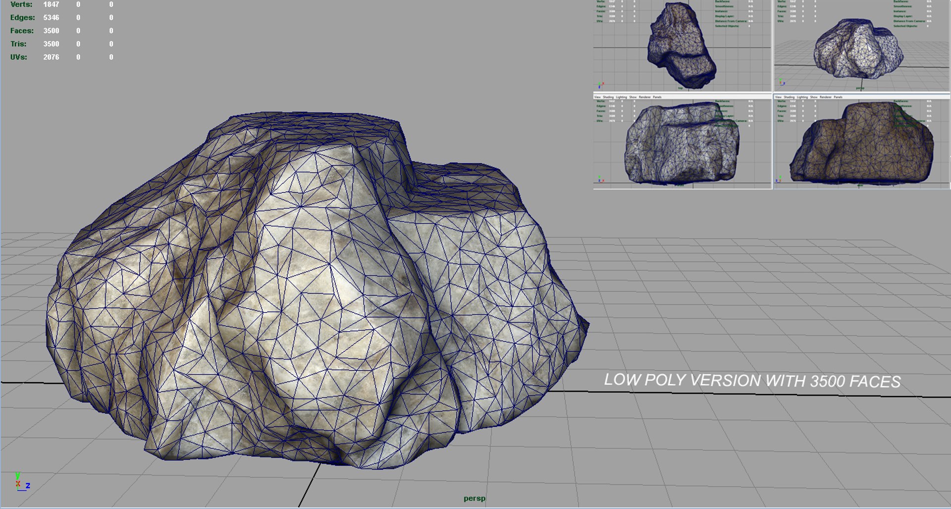 realistic stone 3d model