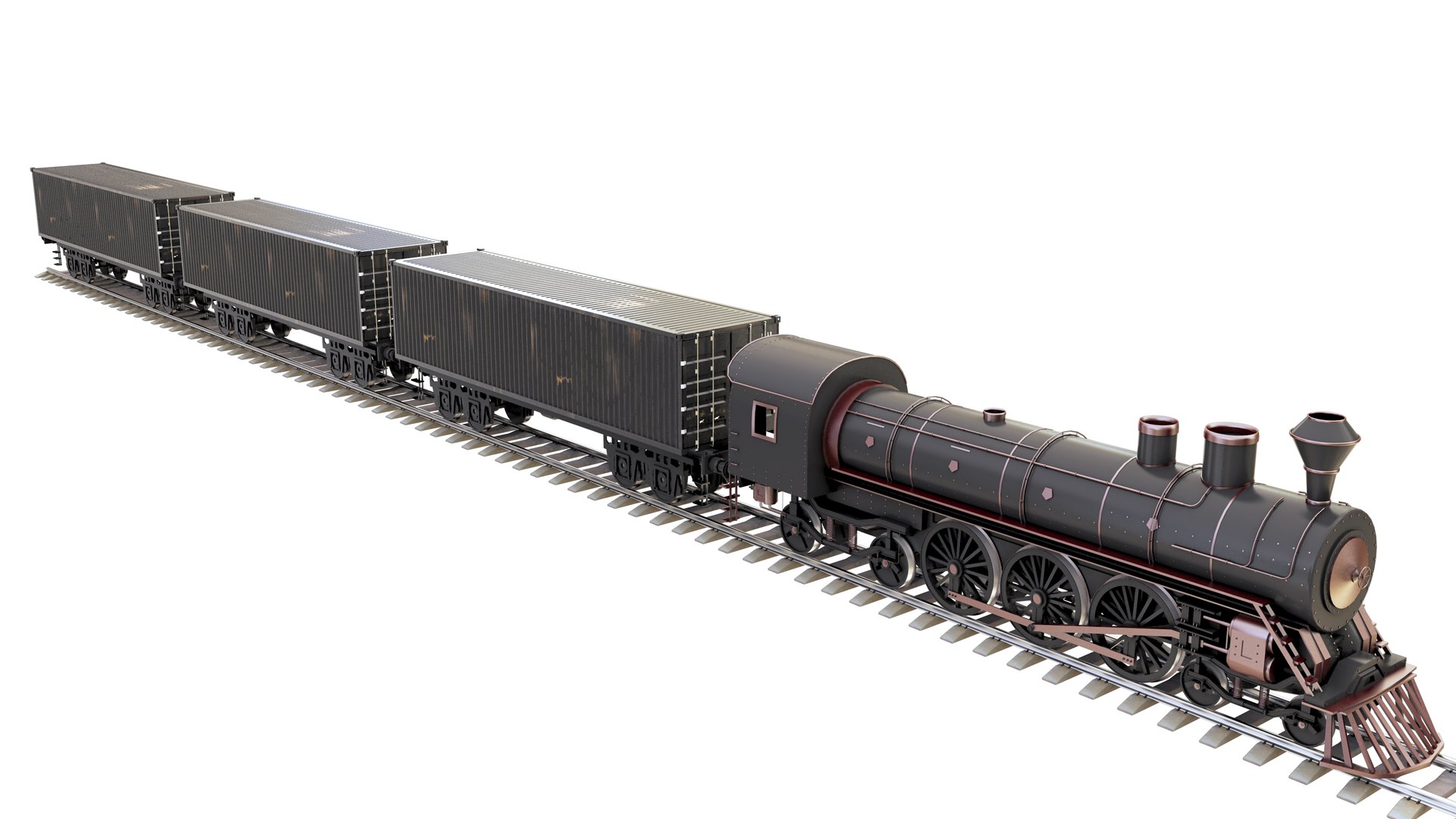 3D Container Train - TurboSquid 1719548