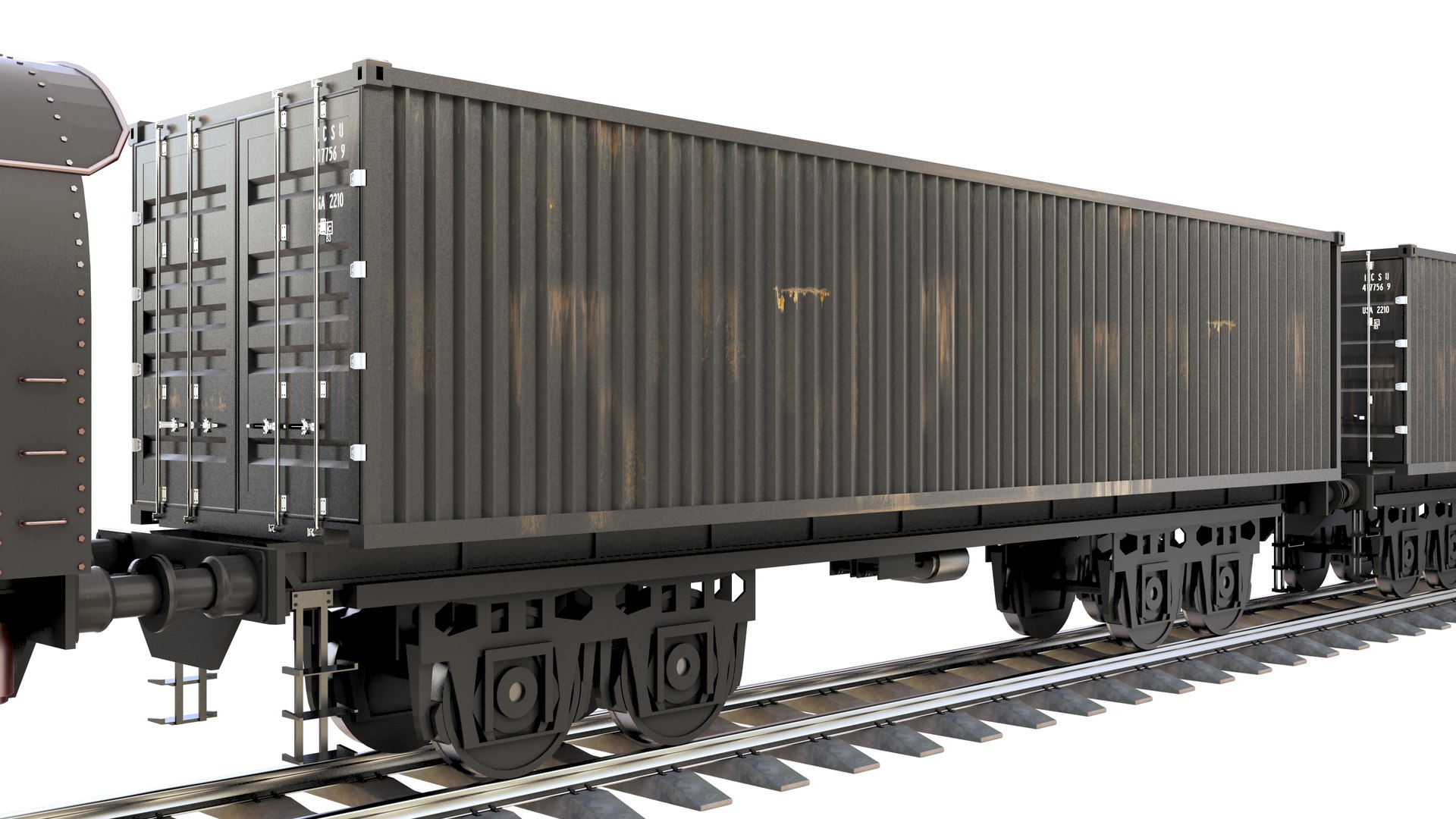 3D Container Train - TurboSquid 1719548