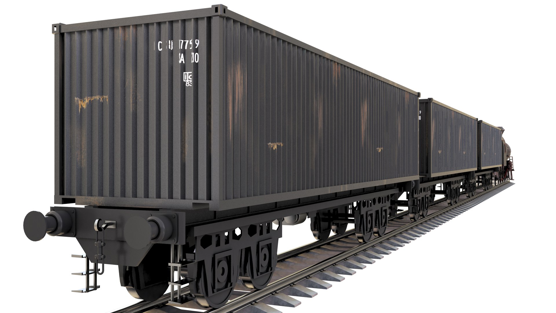 3D Container Train - TurboSquid 1719548