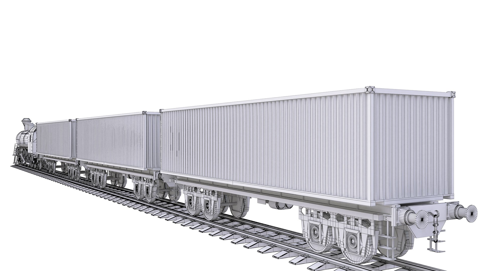 3D Container Train - TurboSquid 1719548