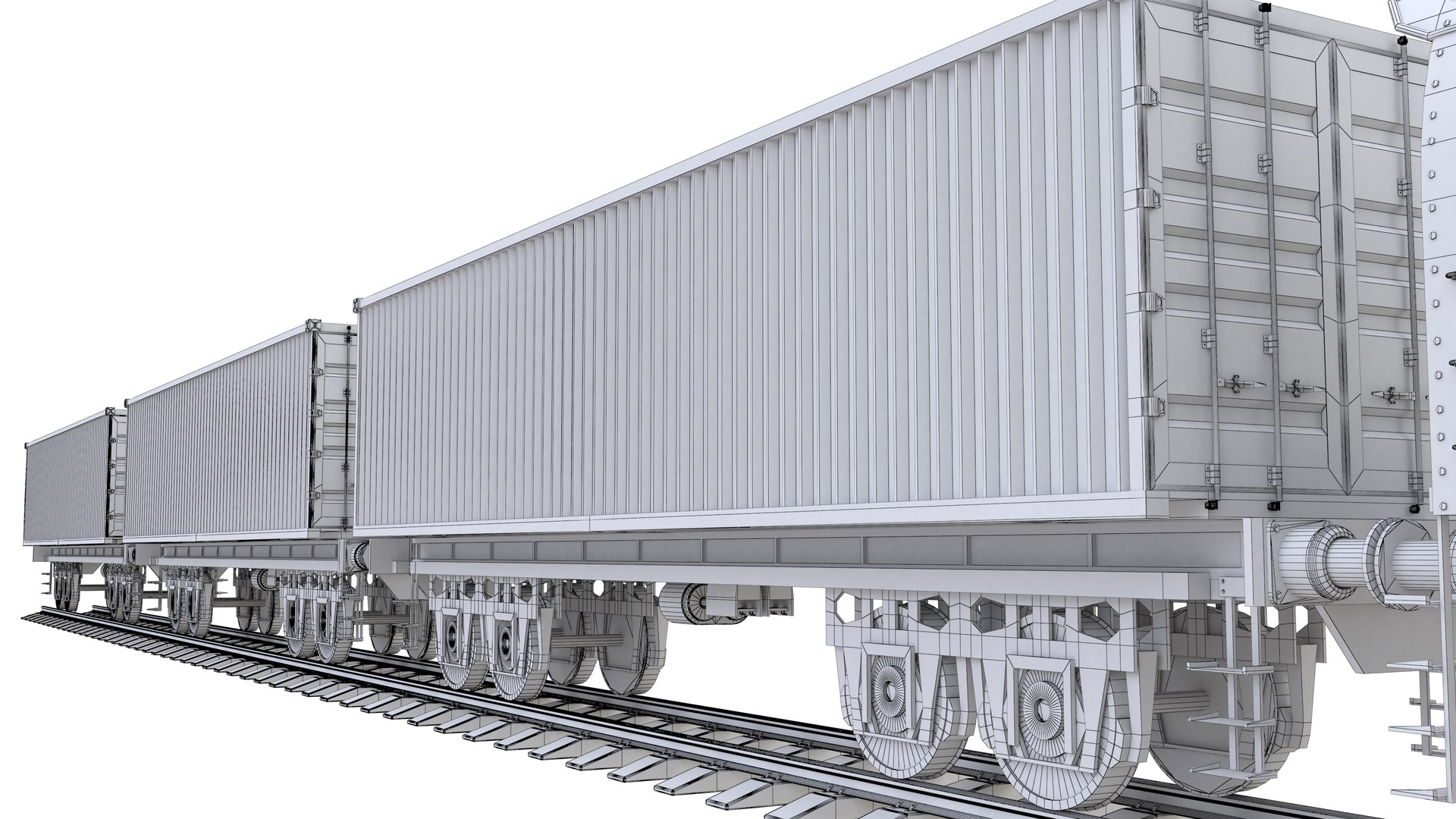 3D Container Train - TurboSquid 1719548