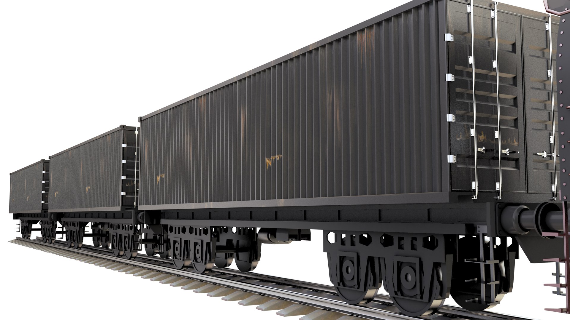 3D Container Train - TurboSquid 1719548