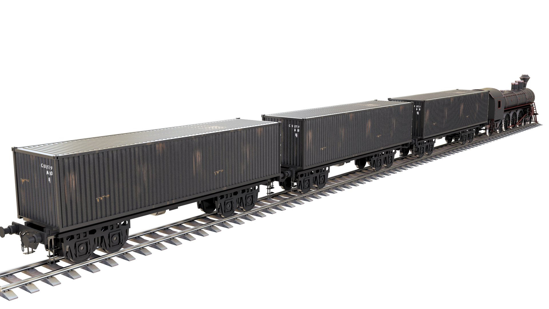 3D Container Train - TurboSquid 1719548